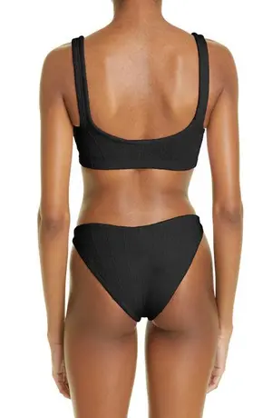 Hunza G Crinkle Two-piece Swimsuit - Black