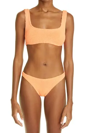 Hunza G Crinkle Two-Piece Swimsuit Orange