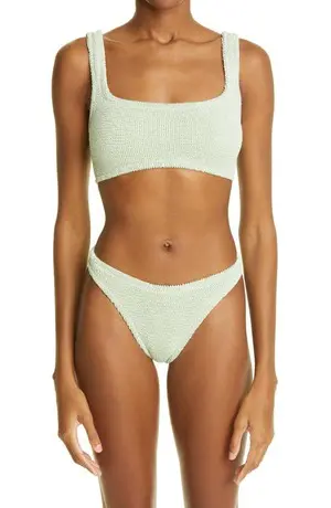 Hunza G Crinkle Two-Piece Swimsuit Sage