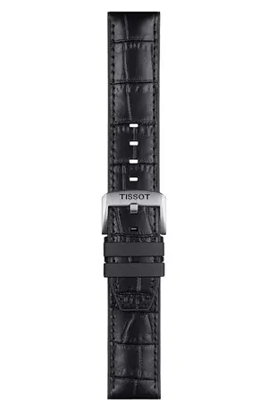 TISSOT 22mm Croc Embossed Leather Watch Strap