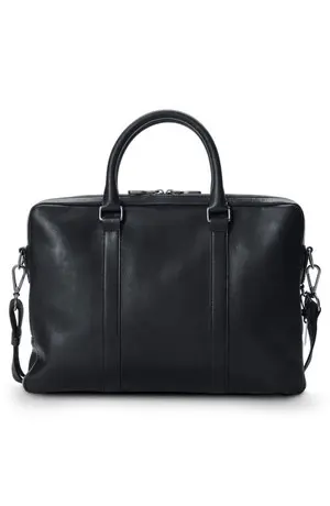 Shinola Navigator Leather Computer Briefcase - Black