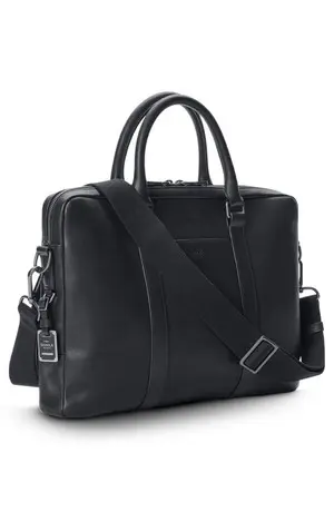Shinola Navigator Leather Computer Briefcase - Black