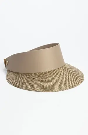 Eric Javits Eric Javits Squishee Straw Champ Visor Gold/ Sand