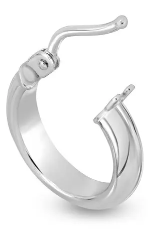 Bony Levy 14k Gold Beveled Edge Huggie Hoop Earrings
