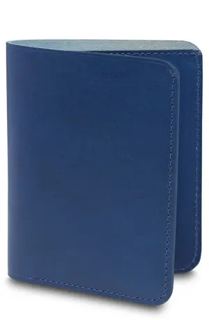 Bosca Leather Bifold Wallet - Blue