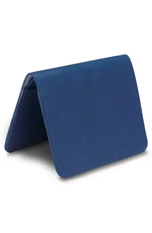 Bosca Leather Bifold Wallet - Blue