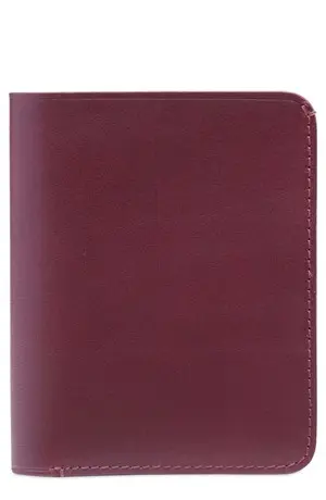 Bosca Leather Bifold Wallet Eggplant