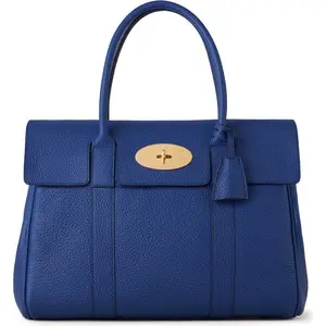 Mulberry Mulberry Bayswater Leather Satchel Pigment Blue