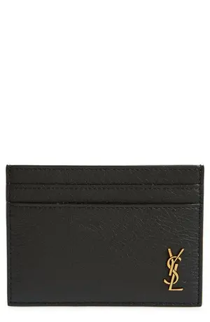 Saint Laurent Monogram Leather Card Case