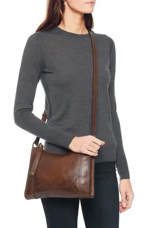 Frye Melissa Leather Crossbody Bag - Cognac
