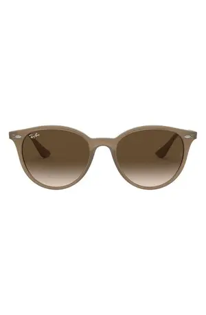 Ray-Ban 53mm Round Frame Sunglasses Legend Gold/ Green