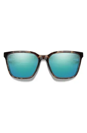 SMITH Shoutout 57mm Chromapop™ Polarized Square Sunglasses - Tortoise / Polarized Opal