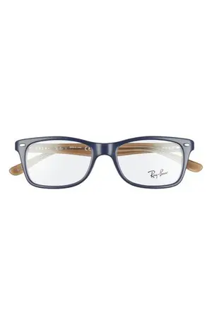 Ray-ban Ray-Ban 50mm Square Eyeglasses Blue Brown/clear