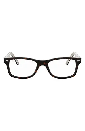 Ray-ban Ray-Ban 50mm Square Eyeglasses Havana
