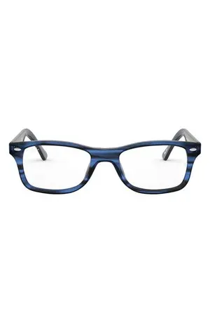 Ray-ban Ray-Ban 50mm Square Eyeglasses Striped Blue