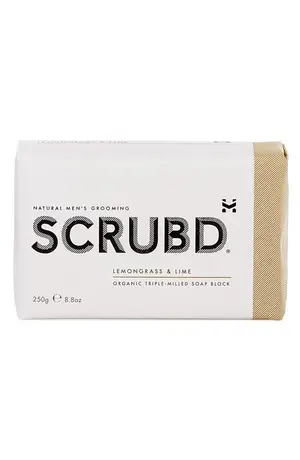 SCRUBD Lemongrass & Lime Organic Triple-milled Soap Block - No Color