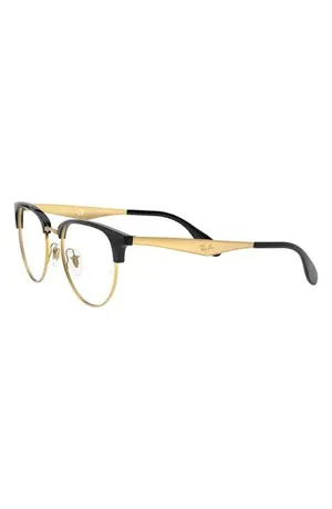 Ray-ban 53mm Square Optical Glasses - Black/gold