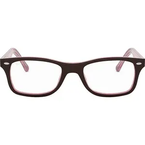 Ray-ban 53mm Square Optical Glasses - Pink