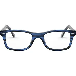 Ray-ban Ray-Ban 53mm Square Optical Glasses Striped Blue