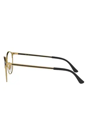 Ray-ban 51mm Optical Glasses - Gold/ Black