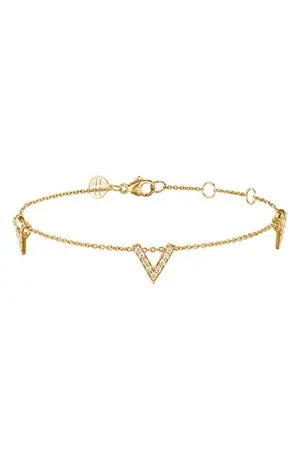 Hueb Bestow V-station Diamond Bracelet - Yellow Gold