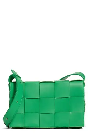 Bottega Veneta Intrecciato Nappa Leather Crossbody Bag - Grass