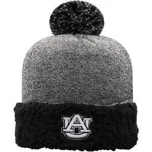 Top Of The World Auburn Tigers Snug Cuffed Knit Hat With Pom - Black