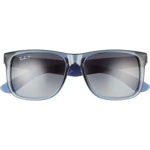 Ray-ban 54mm Polarized Square Sunglasses - Transparent Blue