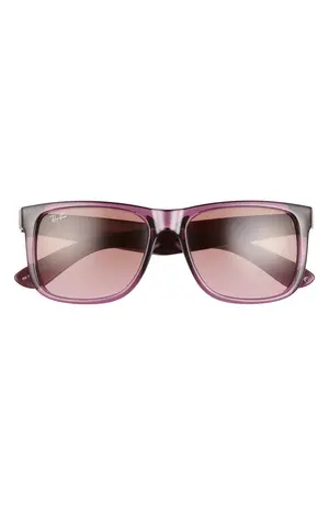 Ray-ban Ray-Ban 54mm Polarized Square Sunglasses Transparent Violet