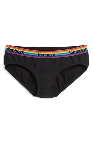 TOMBOYX Iconic Briefs Black Rainbow Logo