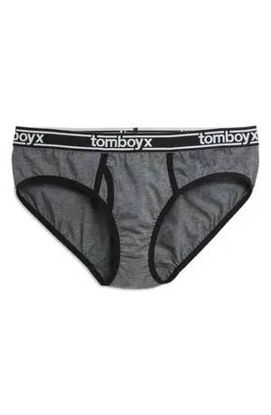 TOMBOYX Iconic Briefs Charcoal Logo