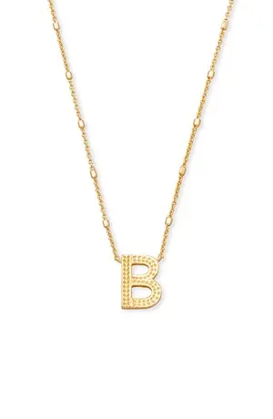 Kendra Scott Kendra Scott Initial Pendant Necklace Gold Metal-b