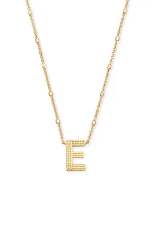 Kendra Scott Kendra Scott Initial Pendant Necklace Gold Metal-e