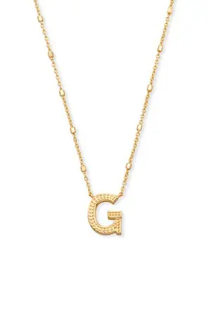Kendra Scott Kendra Scott Initial Pendant Necklace Gold Metal-g