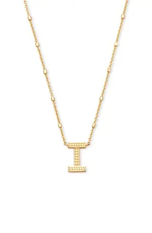 Kendra Scott Kendra Scott Initial Pendant Necklace Gold Metal-i