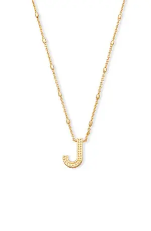 Kendra Scott Kendra Scott Initial Pendant Necklace Gold Metal-j