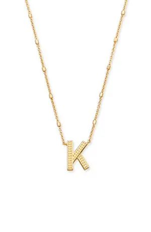 Kendra Scott Kendra Scott Initial Pendant Necklace Gold Metal-k