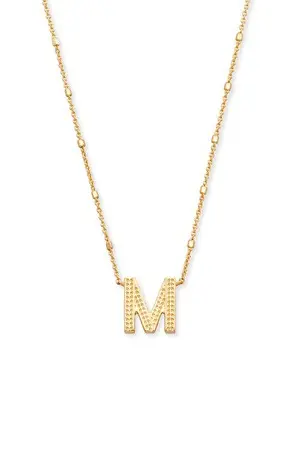 Kendra Scott Kendra Scott Initial Pendant Necklace Gold Metal-m