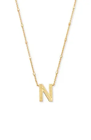 Kendra Scott Kendra Scott Initial Pendant Necklace Gold Metal-n