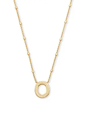 Kendra Scott Kendra Scott Initial Pendant Necklace Gold Metal-o