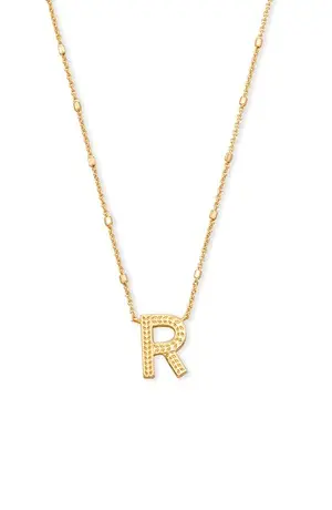 Kendra Scott Kendra Scott Initial Pendant Necklace Gold Metal-r