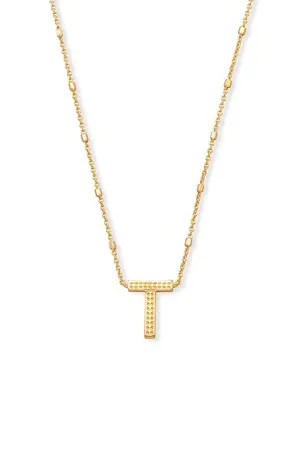 Kendra Scott Kendra Scott Initial Pendant Necklace Gold Metal-t