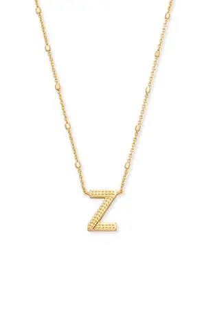 Kendra Scott Kendra Scott Initial Pendant Necklace Gold Metal-z