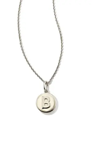 Kendra Scott Kendra Scott Initial Pendant Necklace Sterling Silver - B