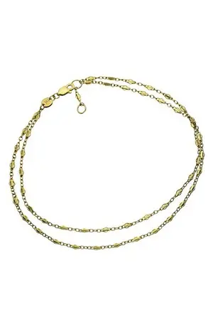 Jennifer Zeuner Jewelry Katrin Multistrand Anklet - Yellow Gold