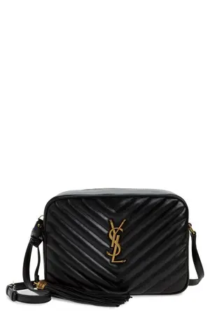 Saint Laurent Saint Laurent Lou Matelassé Leather Camera Bag Nero