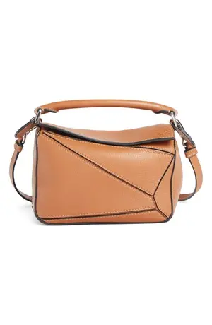 Loewe Mini Puzzle Calfskin Leather Bag Tan