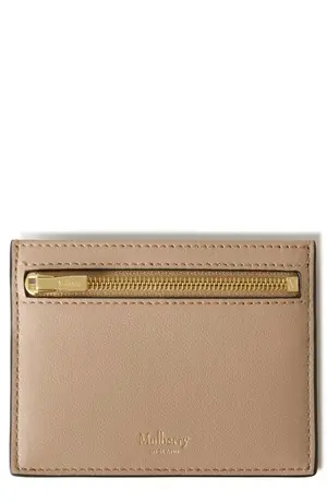 Mulberry Zipped Leather Card Case Maple