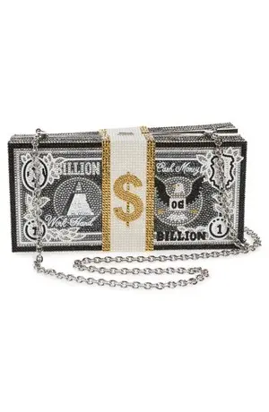 Judith Leiber Stack Of Cash Billion Crystal Embellished Clutch