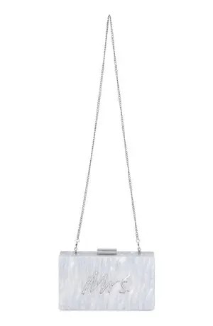 OLGA BERG Mrs. Glitter Acrylic Pod Bag